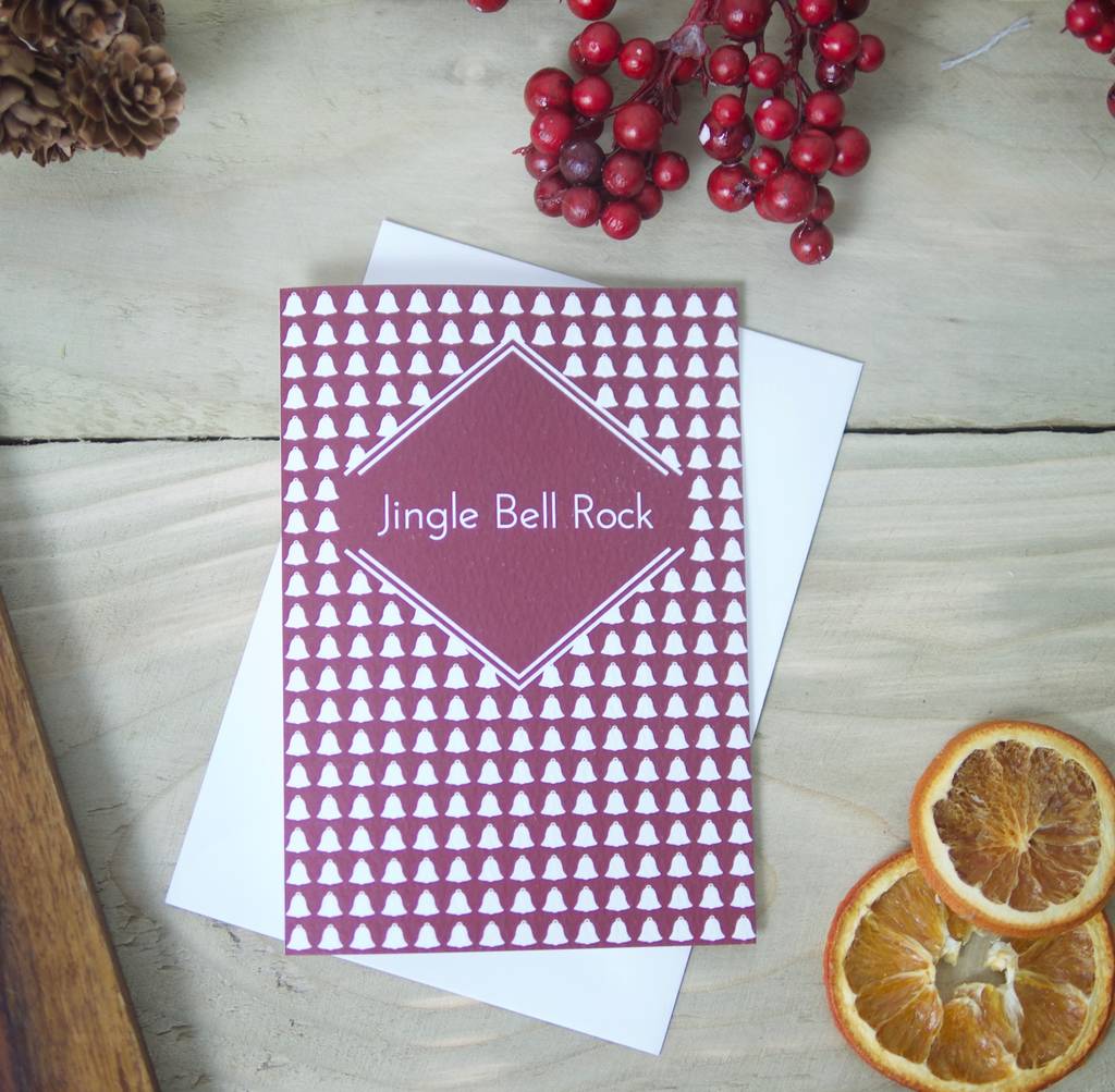 Jingle Bell Rock Christmas Bells Emoji Xtmas Card By Nurture + Glow ...