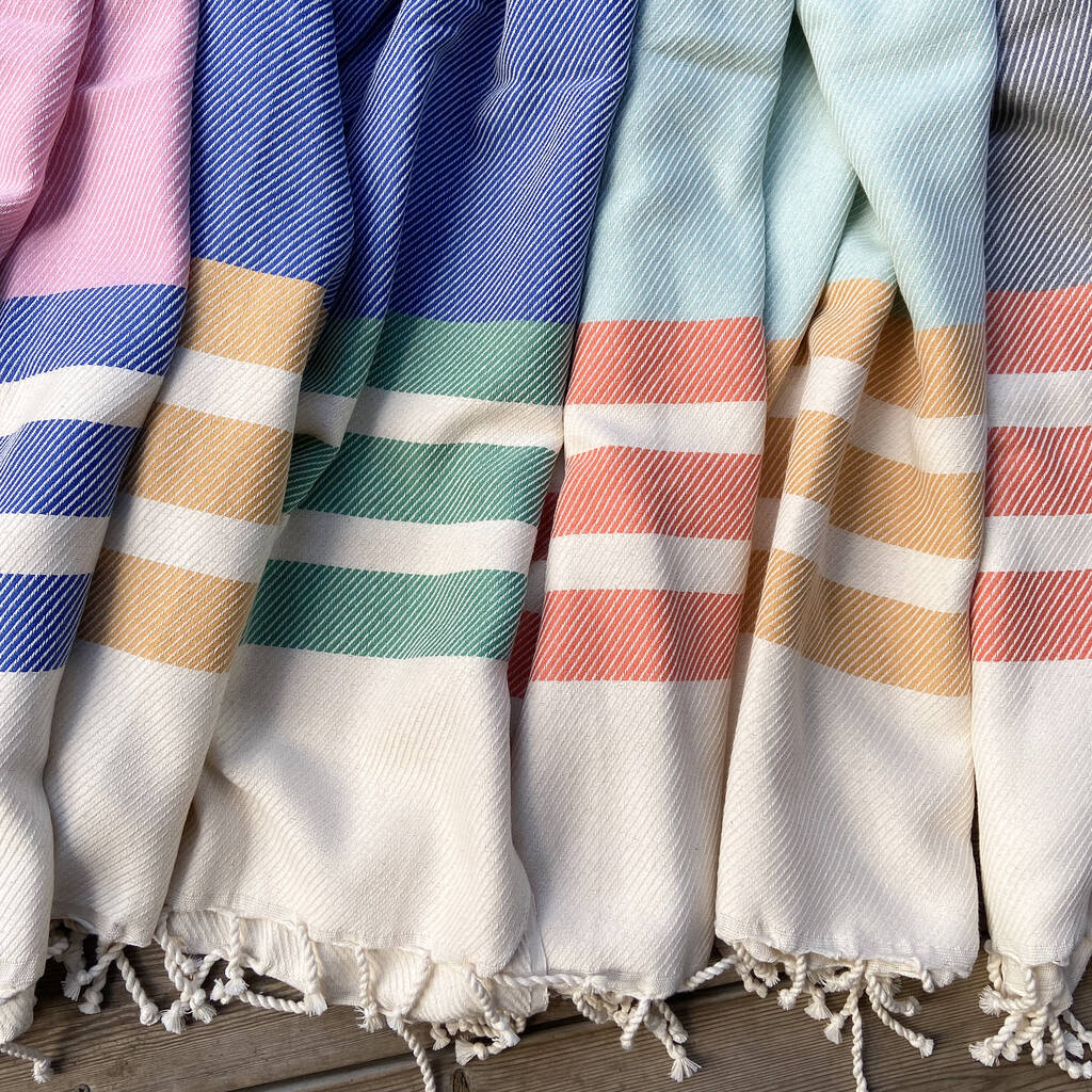 Personalised Cotton Larger Beach Towel, Shawl By Living Roots ...