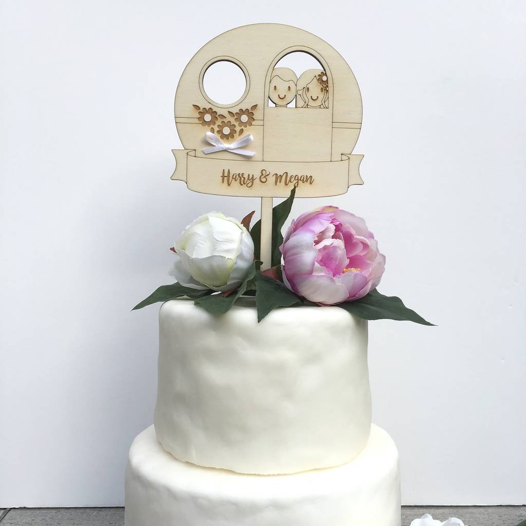 personalised caravan cake topper by just toppers | notonthehighstreet.com