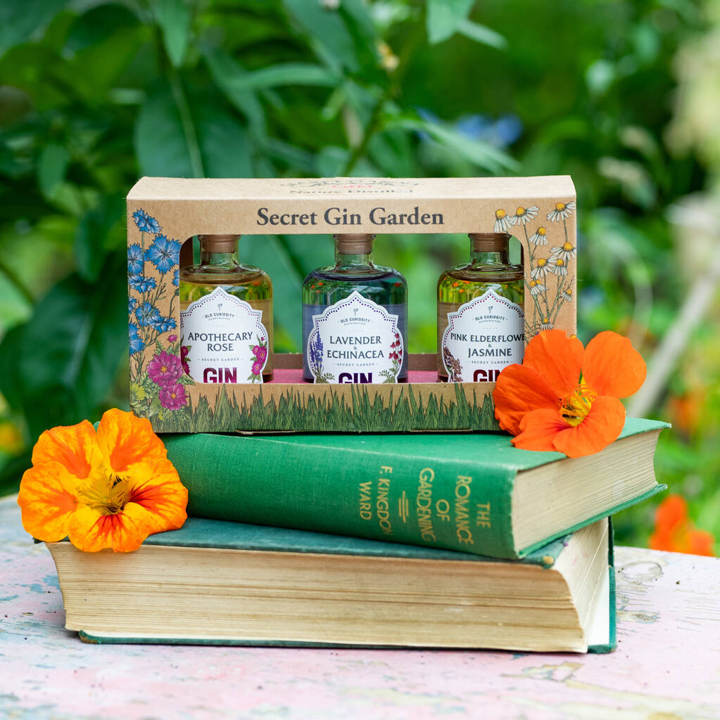 Gin Miniature Gift Set By Secret Garden Distillery | notonthehighstreet.com