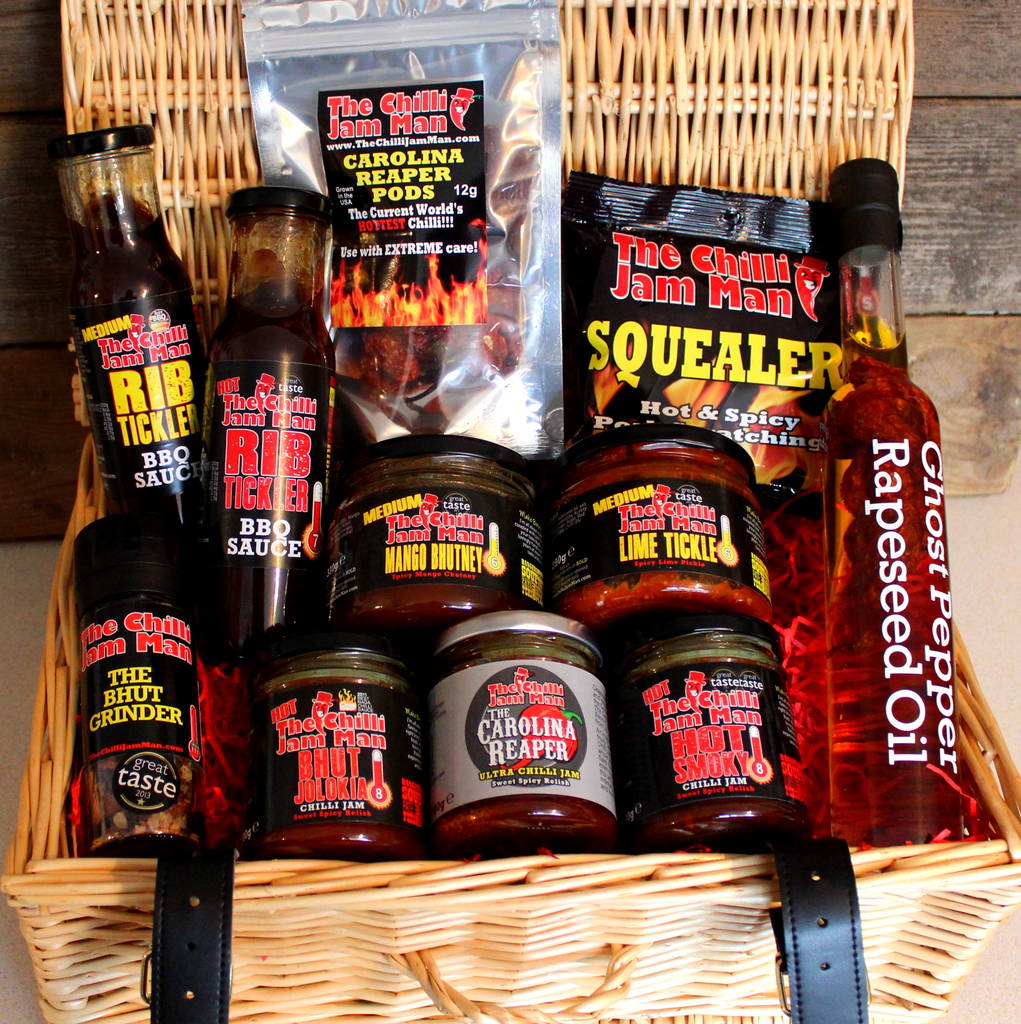 the chilli lovers hamper by the chilli jam man | notonthehighstreet.com