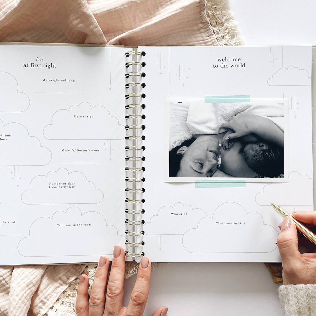 My Baby Book Baby Memory Book White By Blush and Gold ...