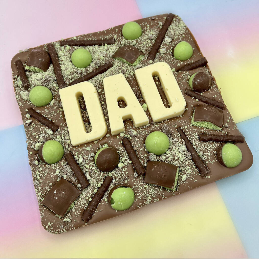 Dad Belgian Chocolate Slab By Choc Til You Drop | notonthehighstreet.com
