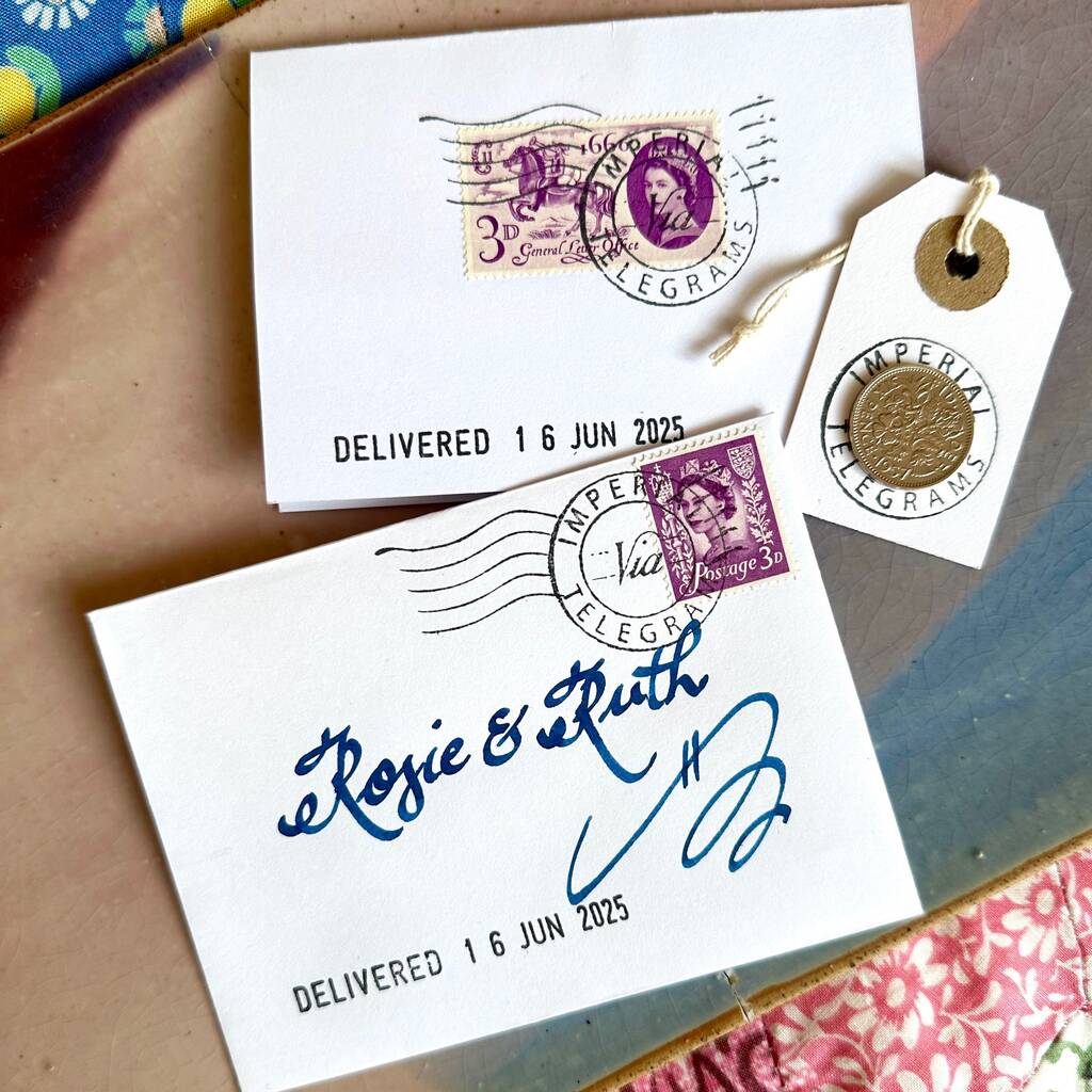 Personalised Handwritten New Baby Card By Imperial Telegrams