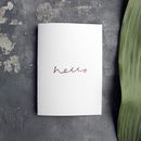 'hello' Rose Gold Foil Friendship Card By Text From A Friend ...