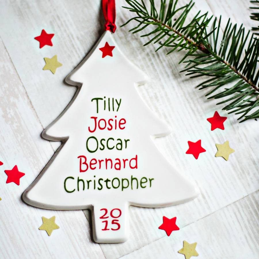engraved glazed ceramic family tree by rose cottage christening gifts ...