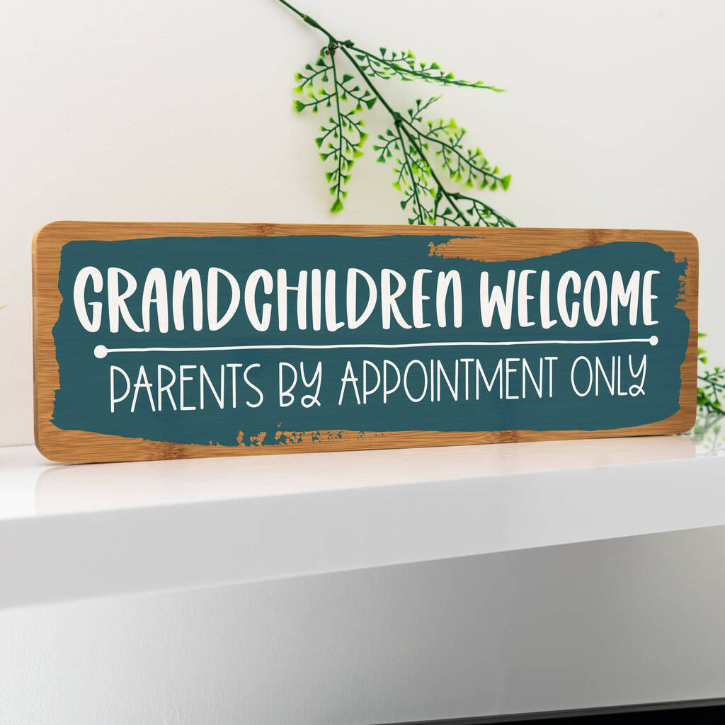 Grandchildren Welcome Sign Gift For Grandparents By Mirrorin