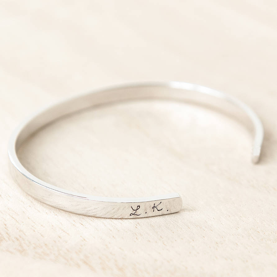 personalised open bangle by merci maman | notonthehighstreet.com