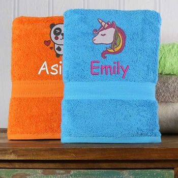 kids personalised bath towel by duncan stewart | notonthehighstreet.com