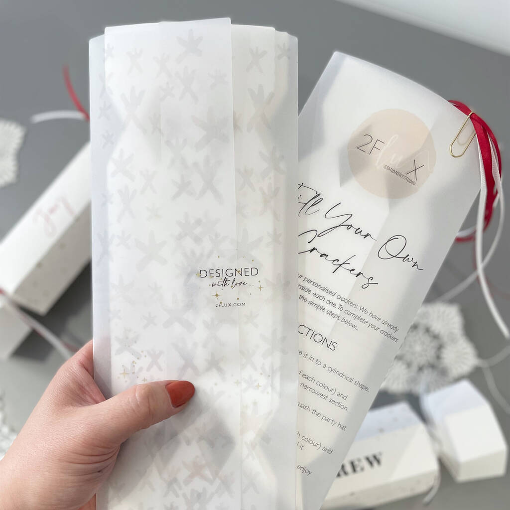 Personalised Fill Your Own Christmas Cracker By 2Flux Stationery Studio ...