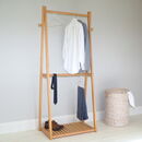 Double Clothes Rail Wooden By Za Za Homes | notonthehighstreet.com