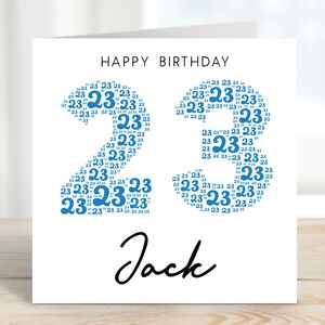 Personalised 23rd Birthday Card For Him By Uniqueful