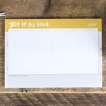 a4 weekly planner desk pad 'this is my week' by i am nat ...