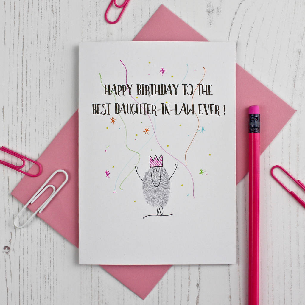 Daughter In Law Birthday Card By Adam Regester Design 