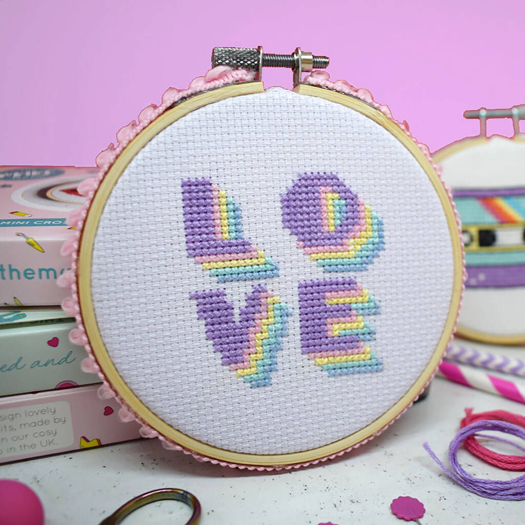 Love Cross Stitch Craft Kit By The Make Arcade | notonthehighstreet.com