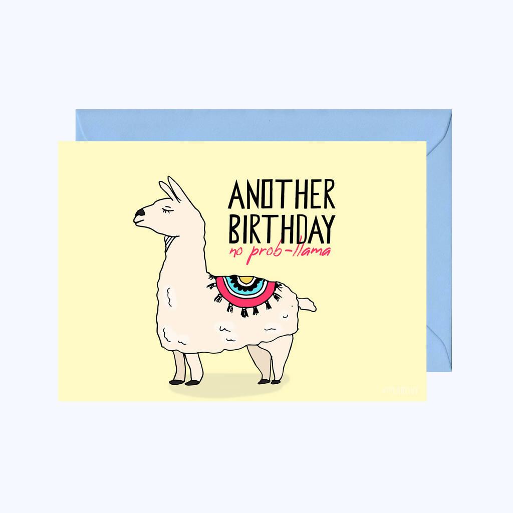 Llama Birthday Card By Pearl Ivy