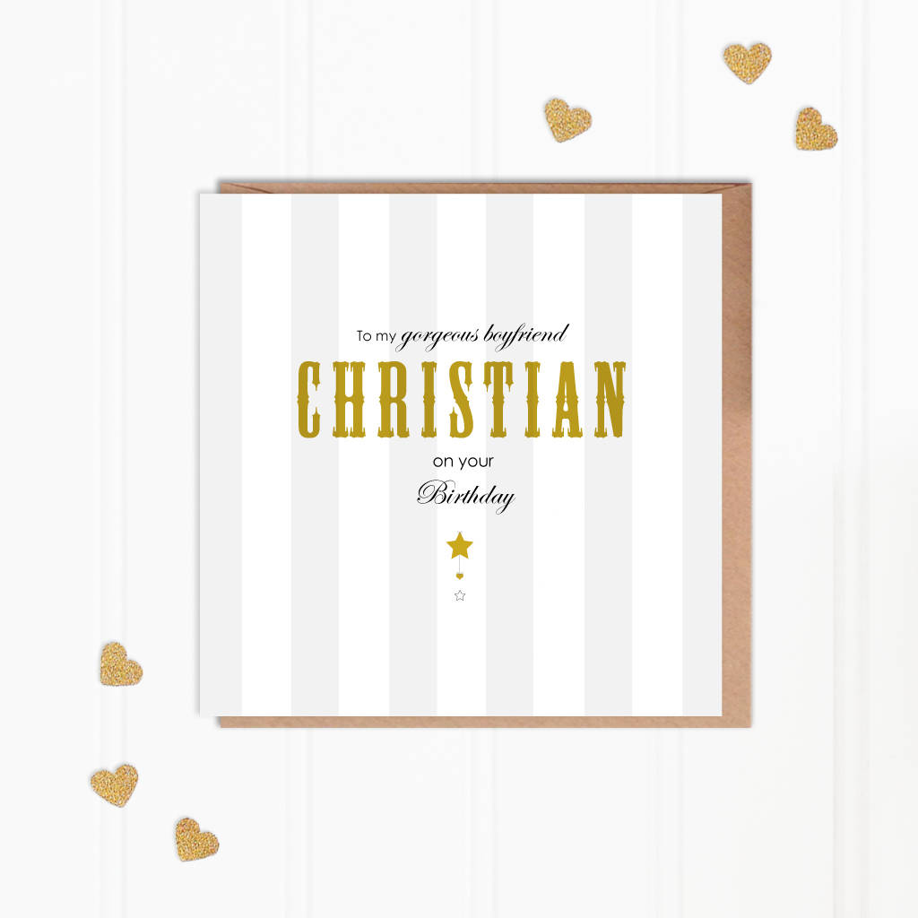 Personalised Boyfriend On Your Birthday Greeting Card By Hope Wilson Personalised Boyfriend On Your Birthday Greeting Card By Hope Wilson
