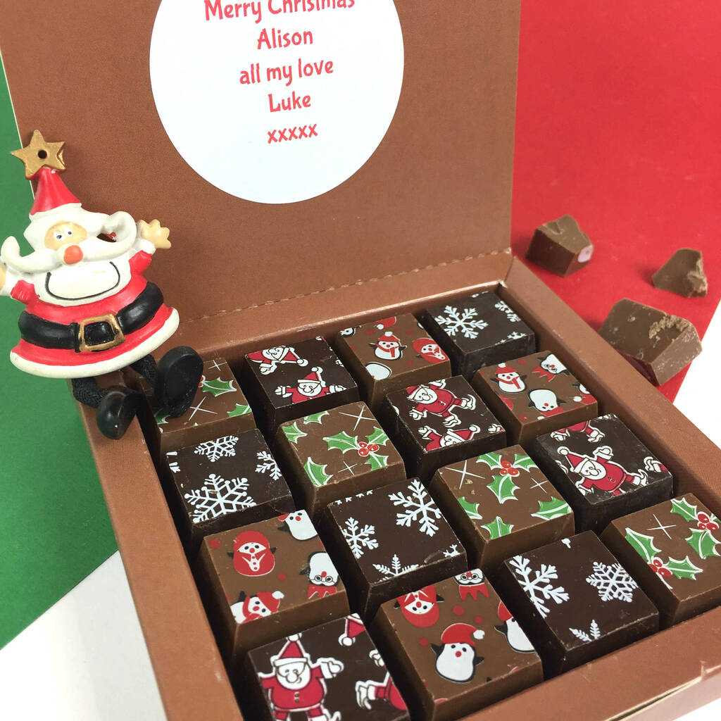 Christmas Mosaic Milk And Dark Message Chocolates By Cocoapod ...