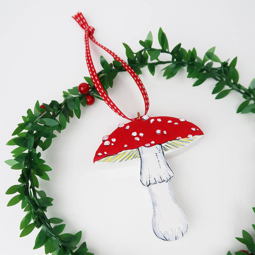 Toadstool Christmas Tree Decorations By BLUE TOUCAN UK ...