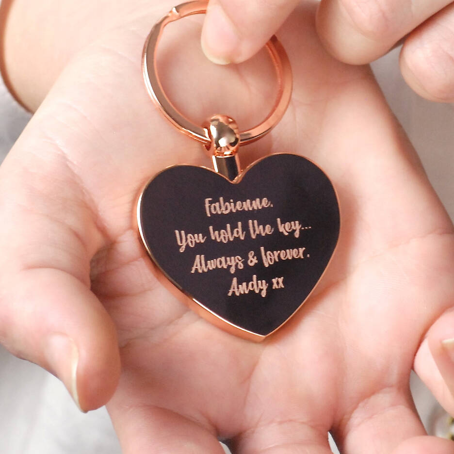 personalised heart keyring by penelopetom | notonthehighstreet.com