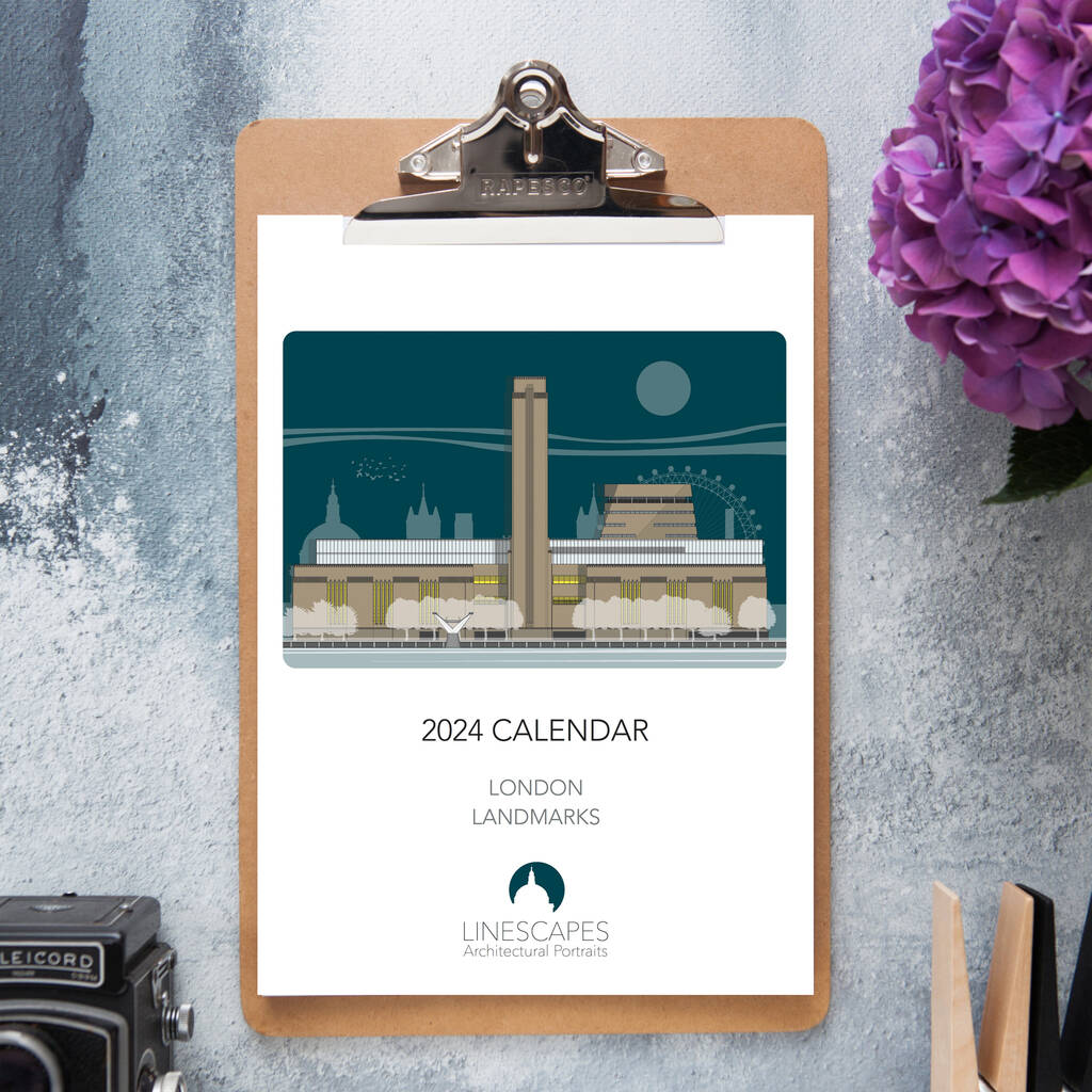 London Landmarks 2024 Calendar By Linescapes