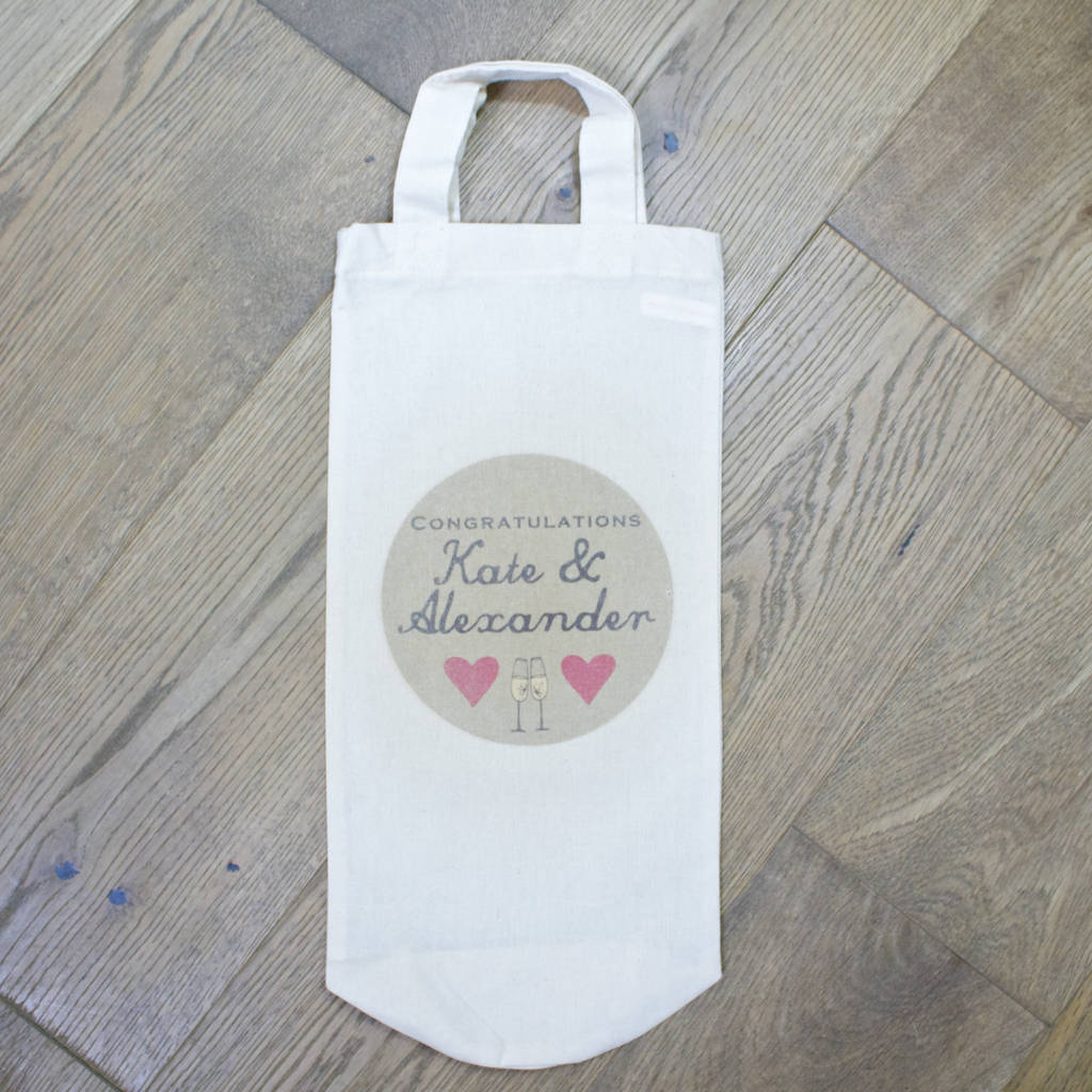 Congratulations Personalised Cotton Bottle Bag By Bedcrumb ...