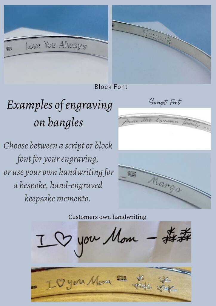 Personalised Sterling Silver Love Knot Bangle By Mon Bijoux Jewellery ...