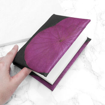 Vegan Lotus Leaf Leather Journal By JUNGLEY | notonthehighstreet.com