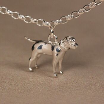 Personalised 3D Border Terrier Silver Chain Bracelet By Mylee London