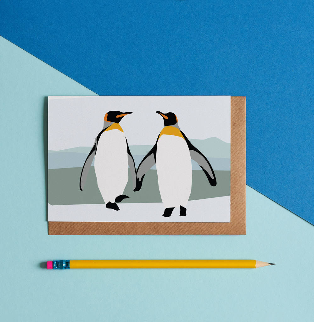 Penguin Christmas Wrapping Paper By Lorna Syson | notonthehighstreet.com