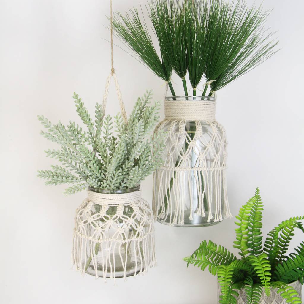 Macrame Glass Vase By The Contemporary Home | notonthehighstreet.com