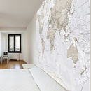 Giant Neutral World Map Mural By Maps International ...