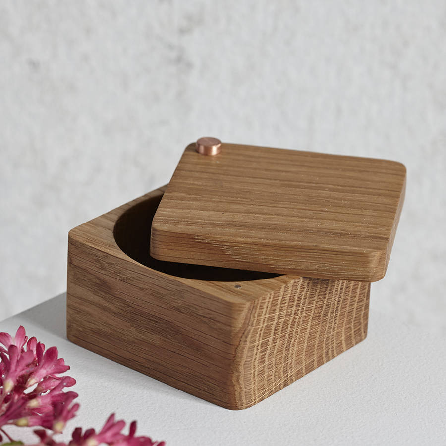 personalised mini oak trinket box by life of riley | notonthehighstreet.com