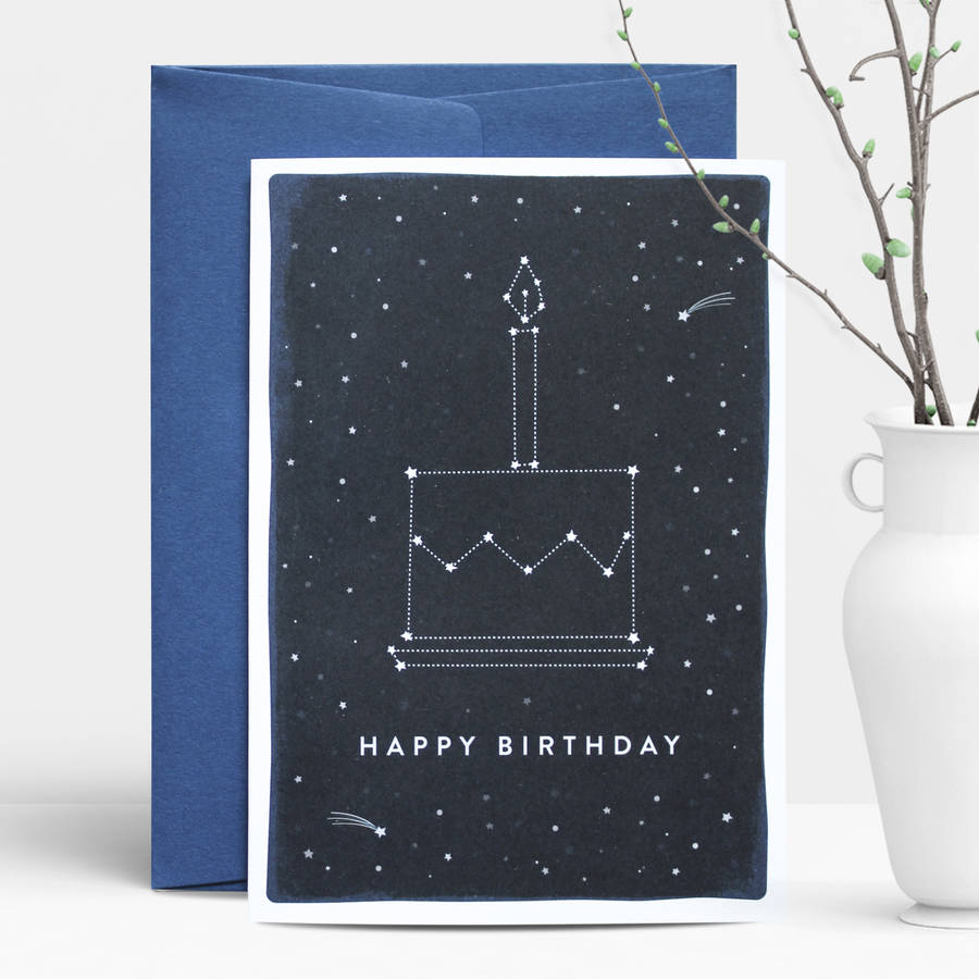 happy birthday constellation greeting card by duke & rabbit ...