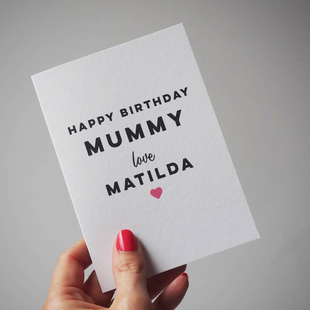 Personalised Happy Birthday Card For Mummy By Sweetlove Press 
