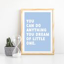 Children's Positivity Poster 'you Can Do Anything…' By Word Up Creative ...