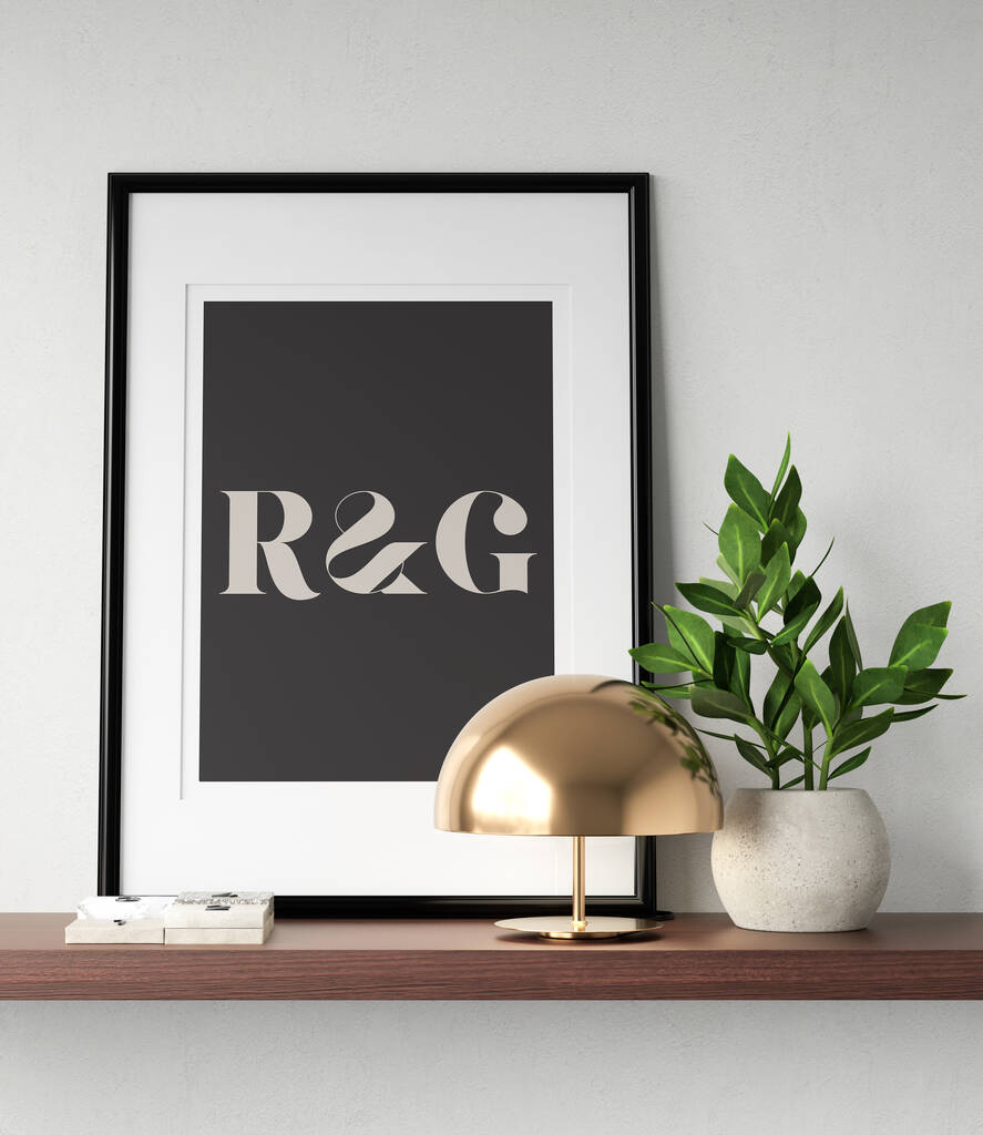 Personalised Initials Typography Print By AballoneStudio ...