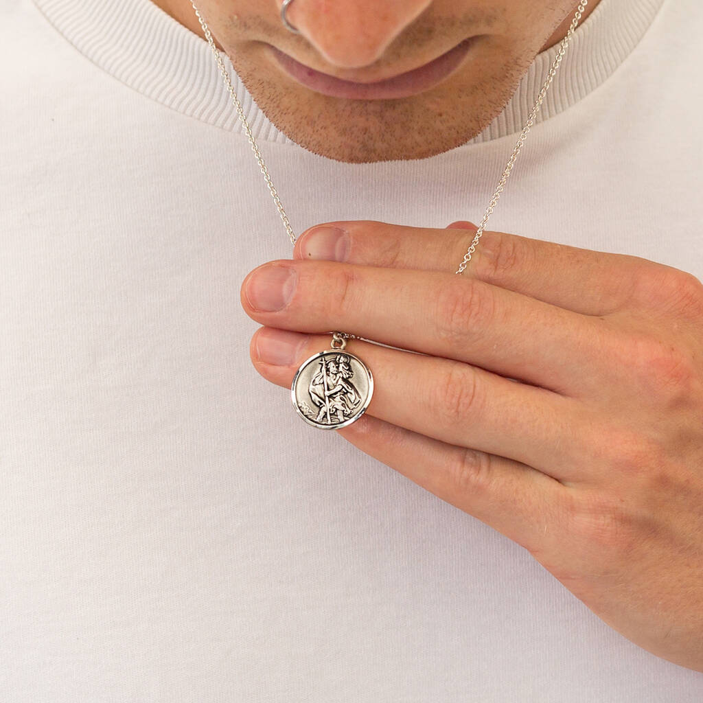 Vintage Style Christopher Silver Pendant By Scarlett Off The Map ...