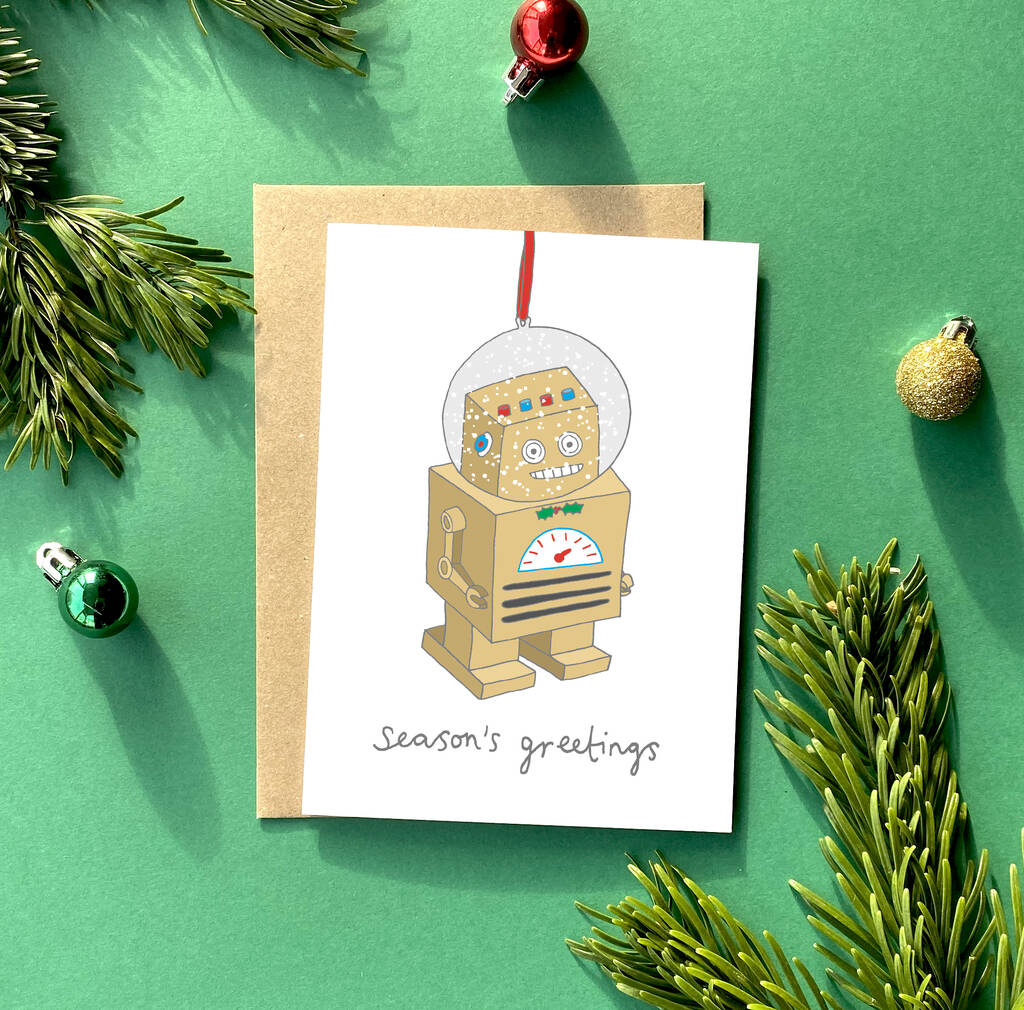 A Christmas Robot Card By you've got pen on your face