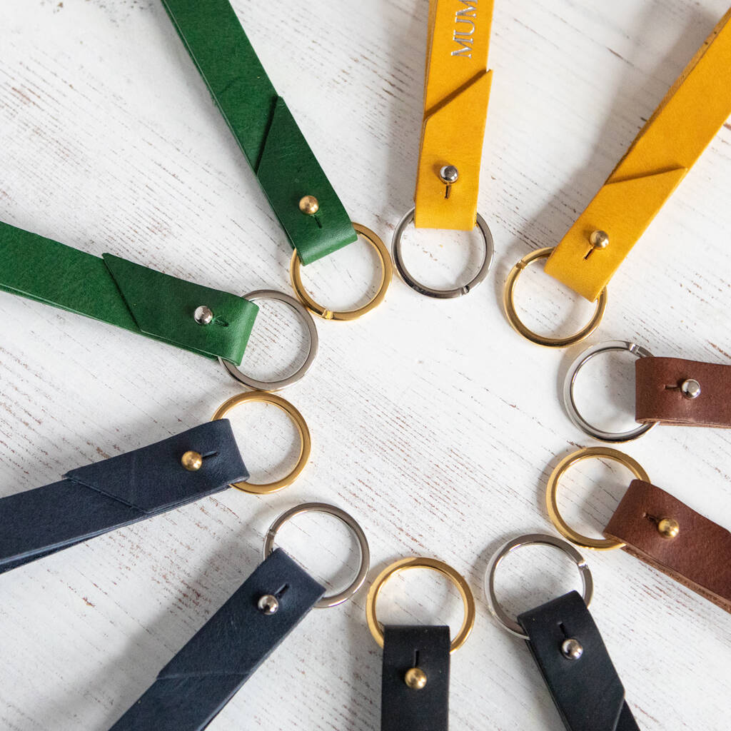 Personalised Leather Loop Keyring By Williams Handmade ...