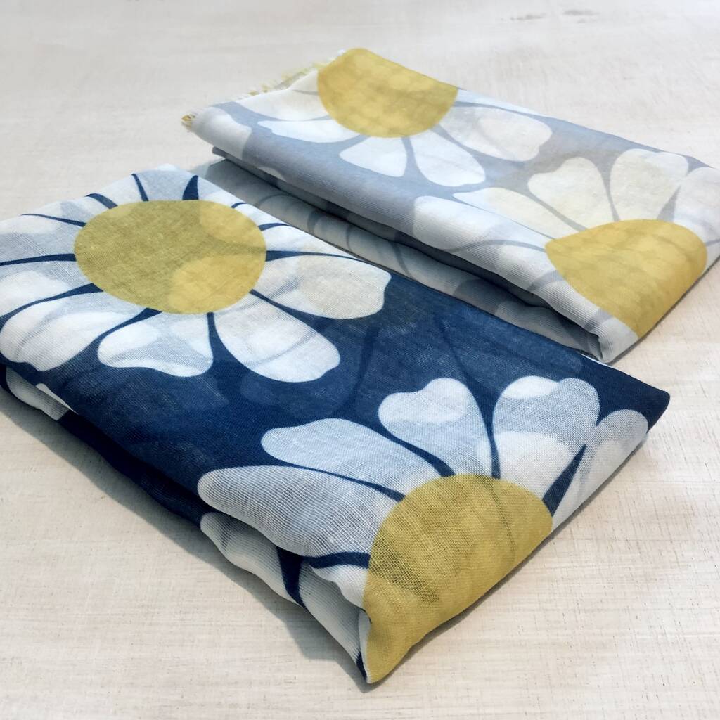 Giant Daisy Print Scarf By My Posh Shop | notonthehighstreet.com