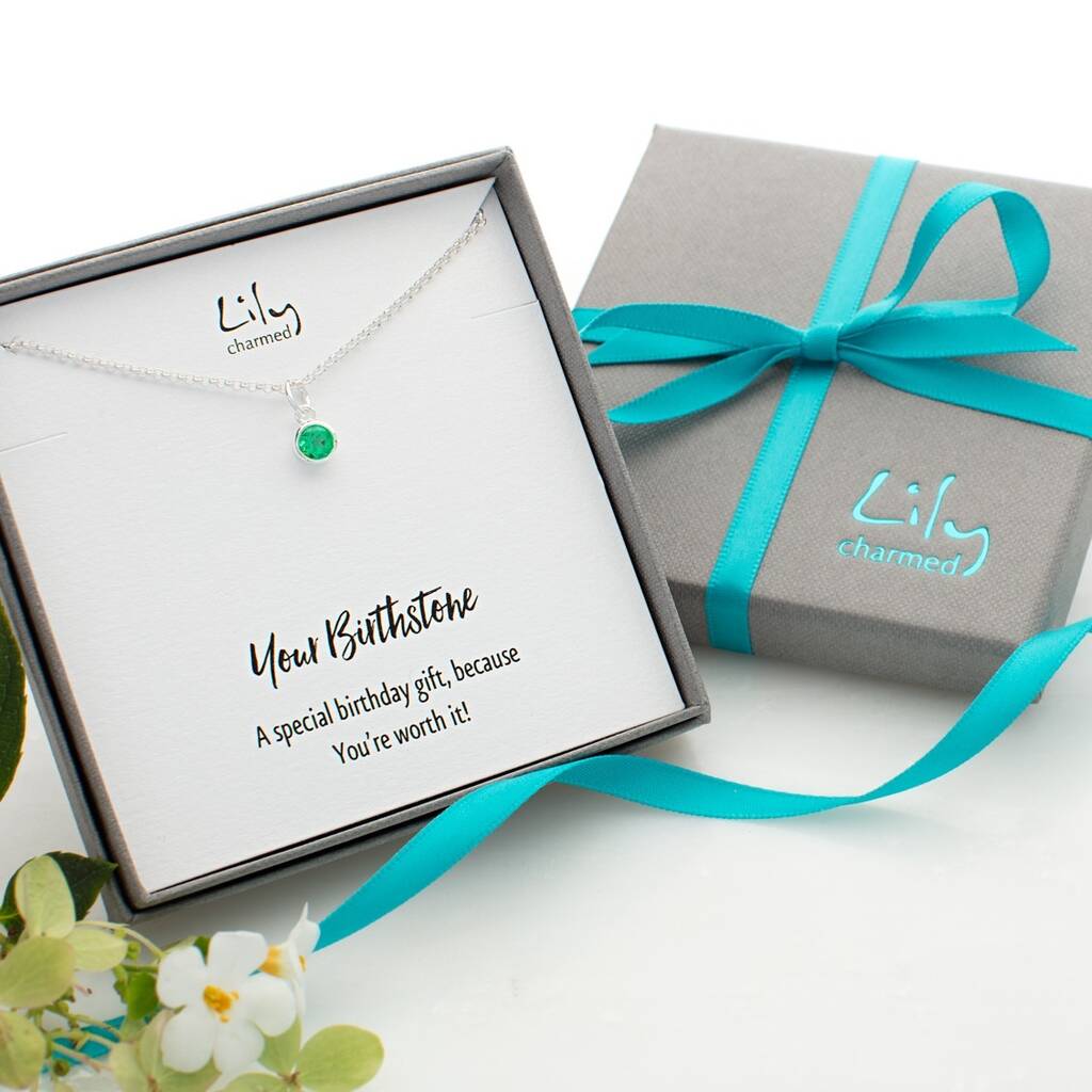 Emerald Necklace, May Birthstone By Lily Charmed | notonthehighstreet.com