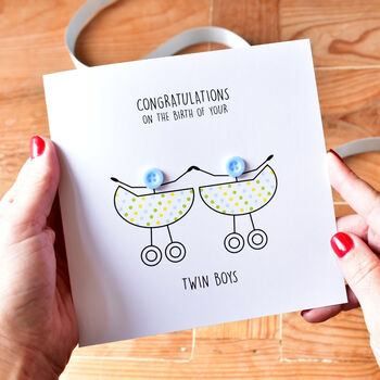New Baby Congratulations Button Card By Mrs L Cards ...
