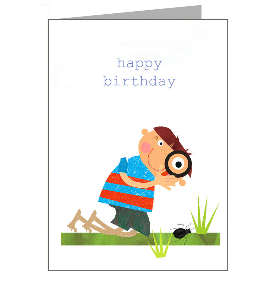 Bug Boy Birthday Card By Kali Stileman Publishing | notonthehighstreet.com