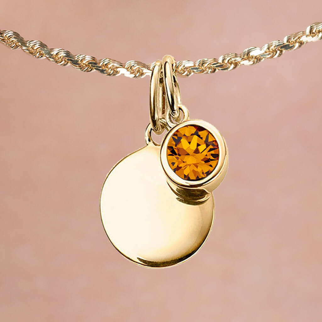 Genuine Citrine Cz Necklace In 18ct Gold Plated Silver By Songs of Ink ...
