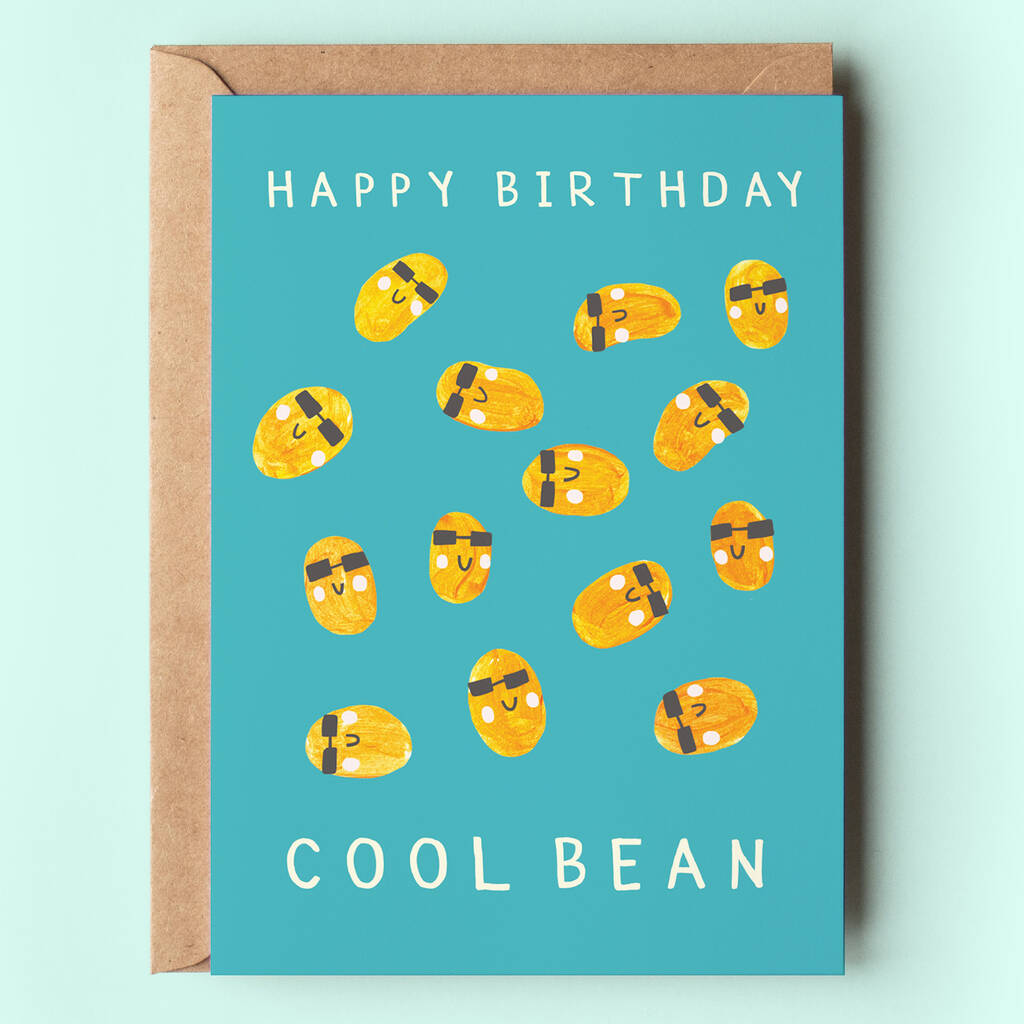 Cool Bean Birthday Card By Darcie Olley
