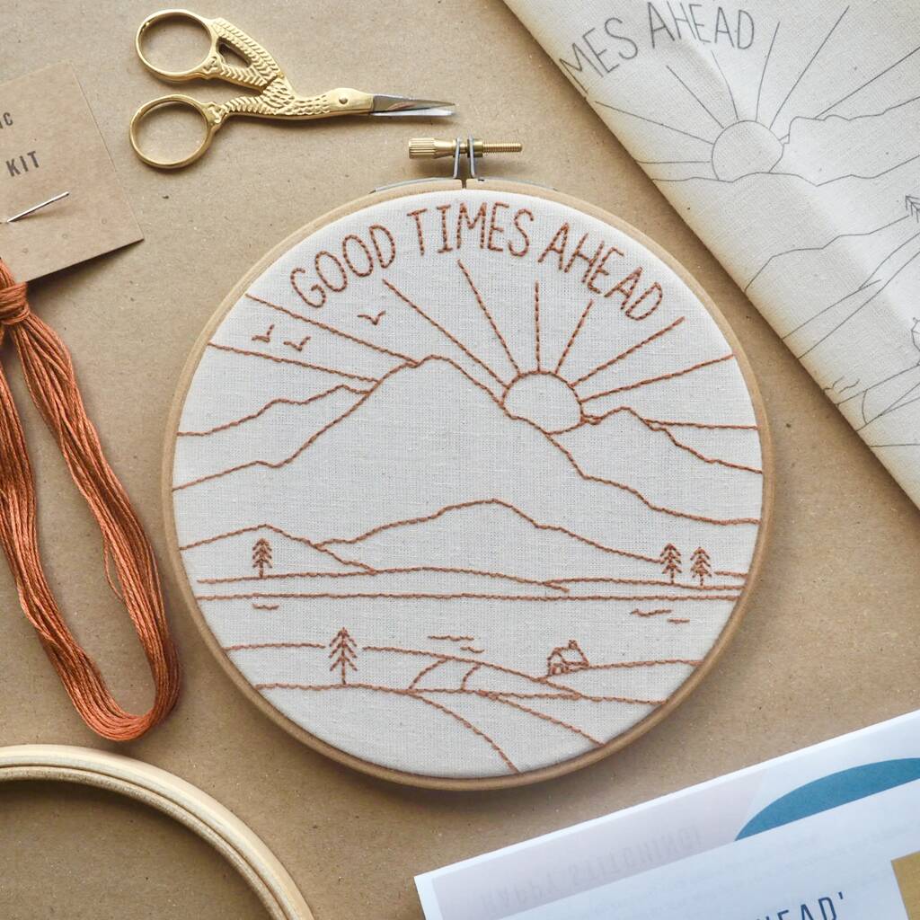 Embroidery Kit Good Times Ahead By Thimble and Fabric