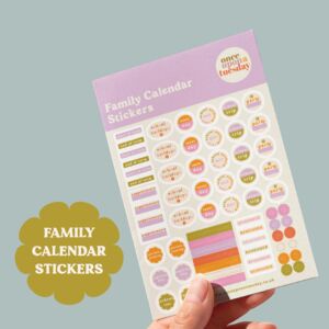 Family Calendar Stickers By Once Upon a Tuesday | notonthehighstreet.com