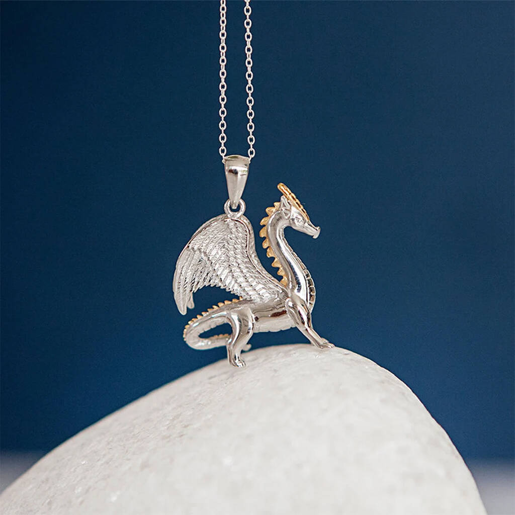 Sterling Silver Dragon Necklace By Songs of Ink and Steel ...