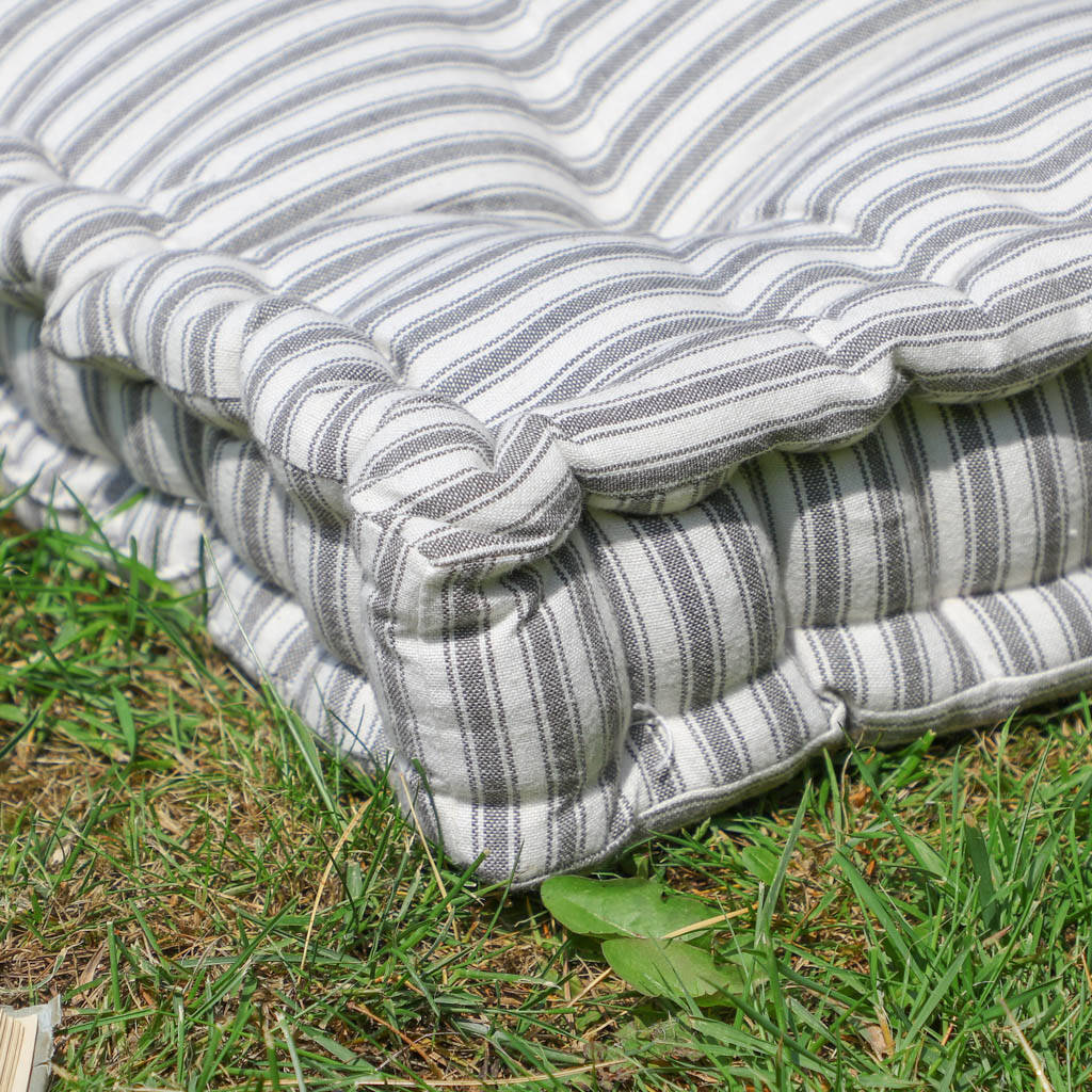 Extra Large Vintage Stripe Garden Lawn Mattress Cushion By Dibor ...